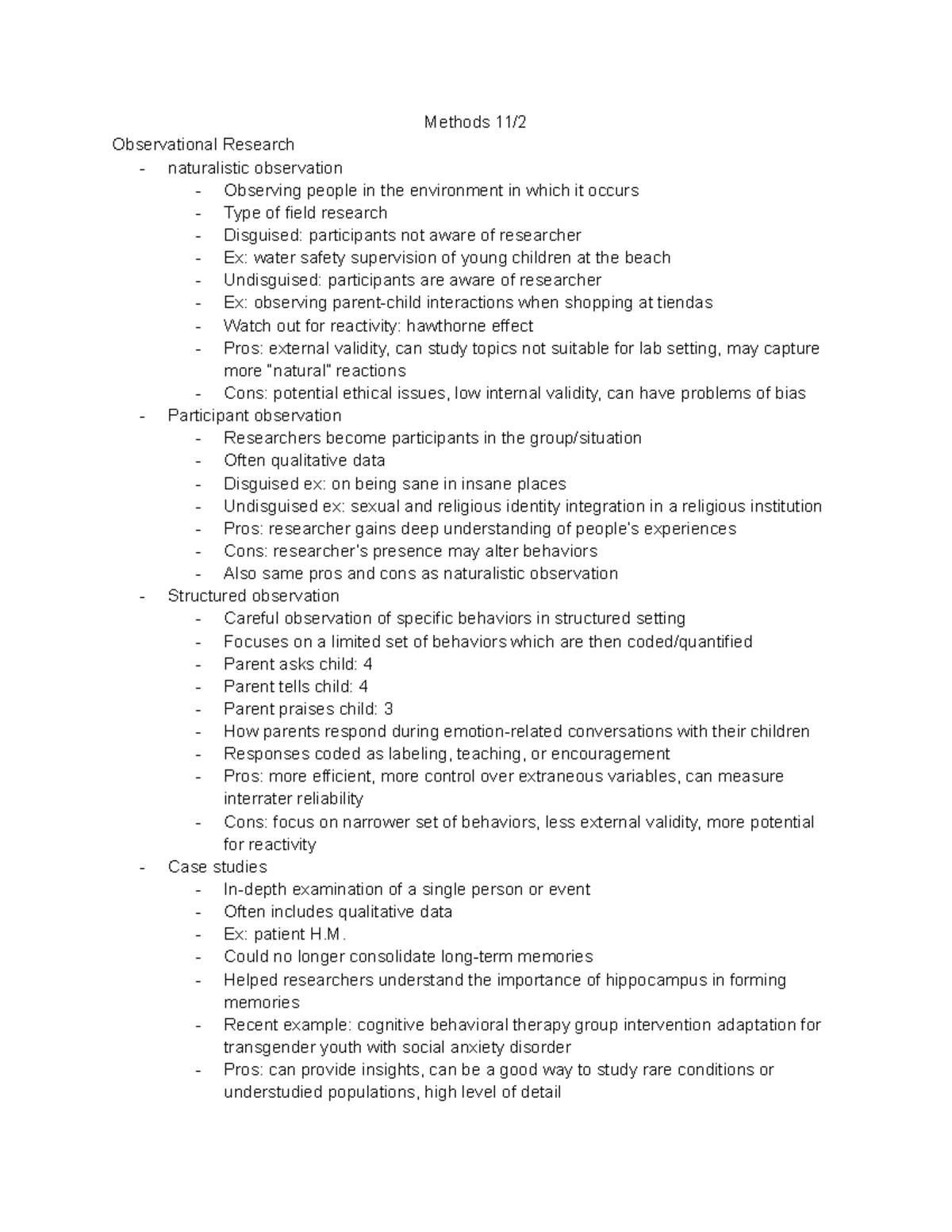 Methods 11 2 - Lecture notes for Psych 330 with Professor Best ...
