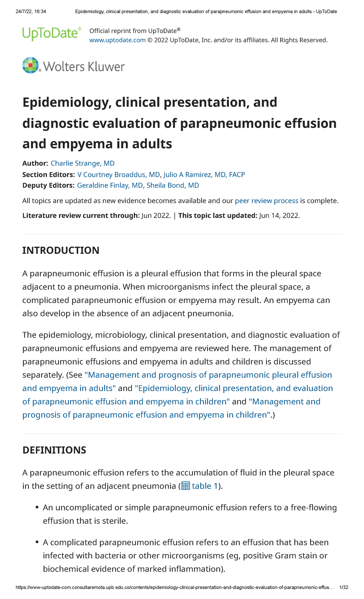 Epidemiology, clinical presentation, and diagnostic evaluation of ...