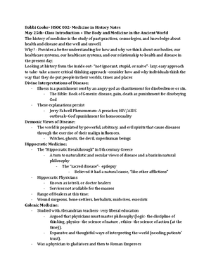 HSOC 002 Final: - Bobbi Cooke June 29th, 2021 HSOC 002: Medicine in ...