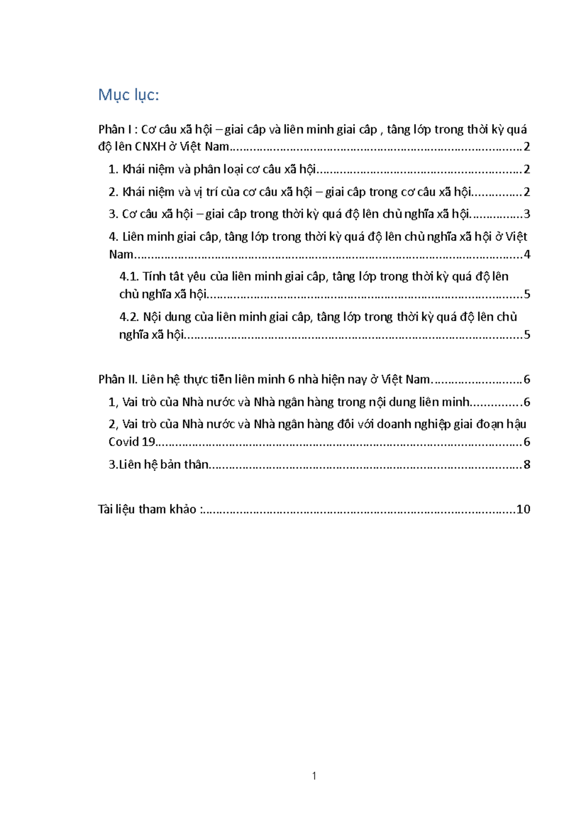 XHCN-bản-Doc - Chủ nghĩa xã hội khoa học - M c l c:ụ ụ Phầần I : C ơ cầấu xã h i – giai cầấp và ...