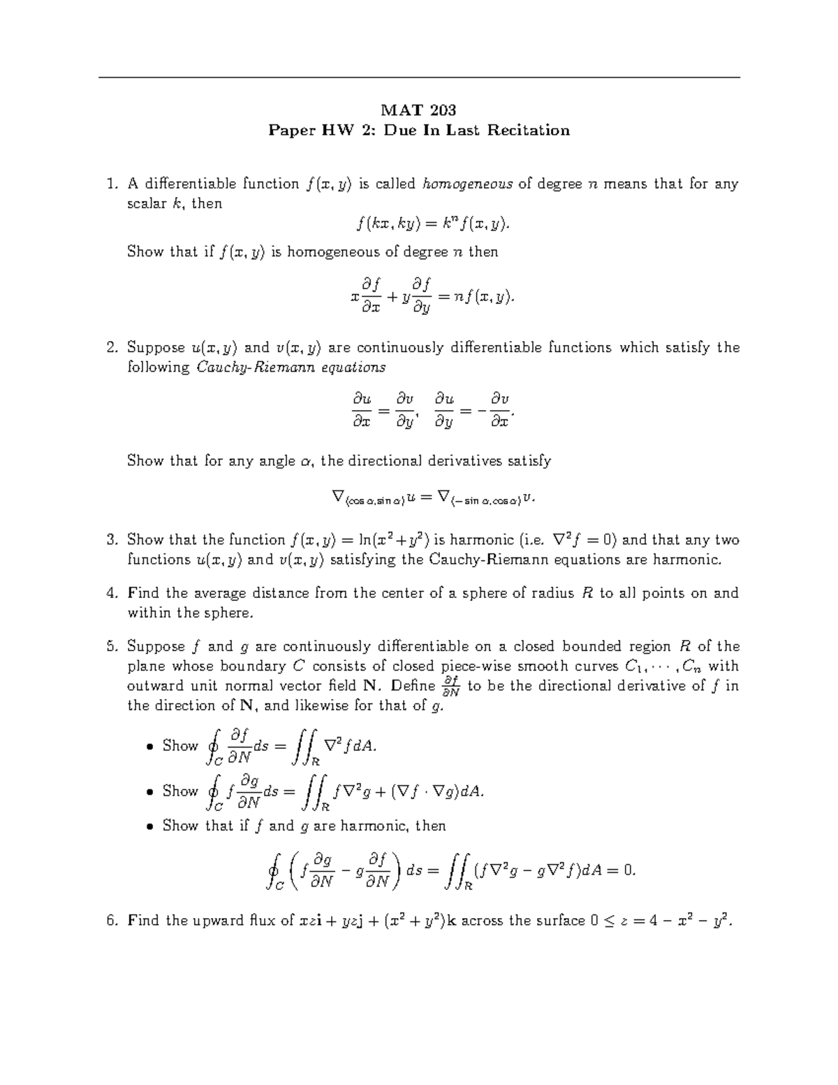 MAT 203 S24 HW 2 - Ethan Addison - MAT 203 Paper HW 2: Due In Last ...
