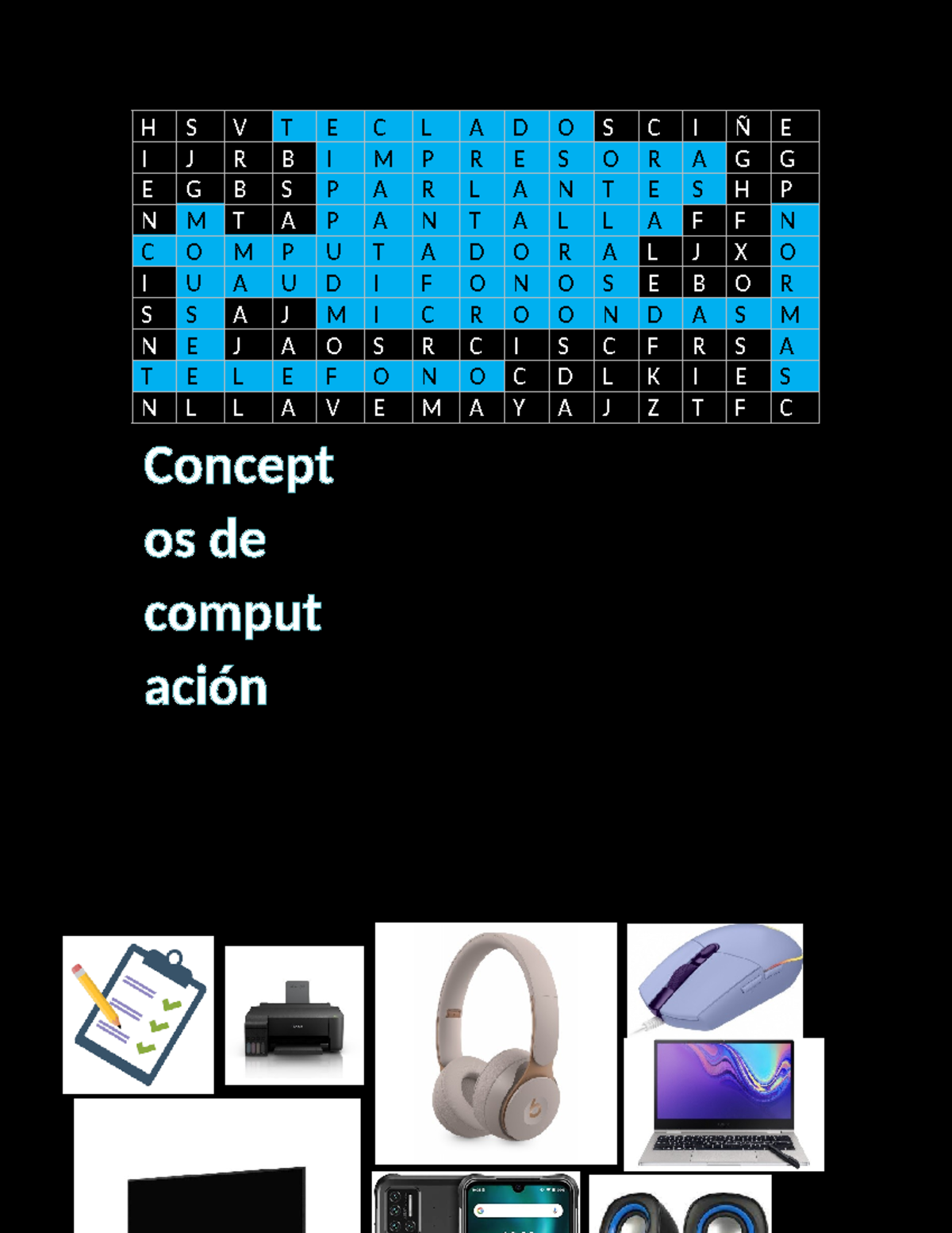 SOPA DE Letras - Tecnologias de la Informacion y la Comunicacion - H S ...