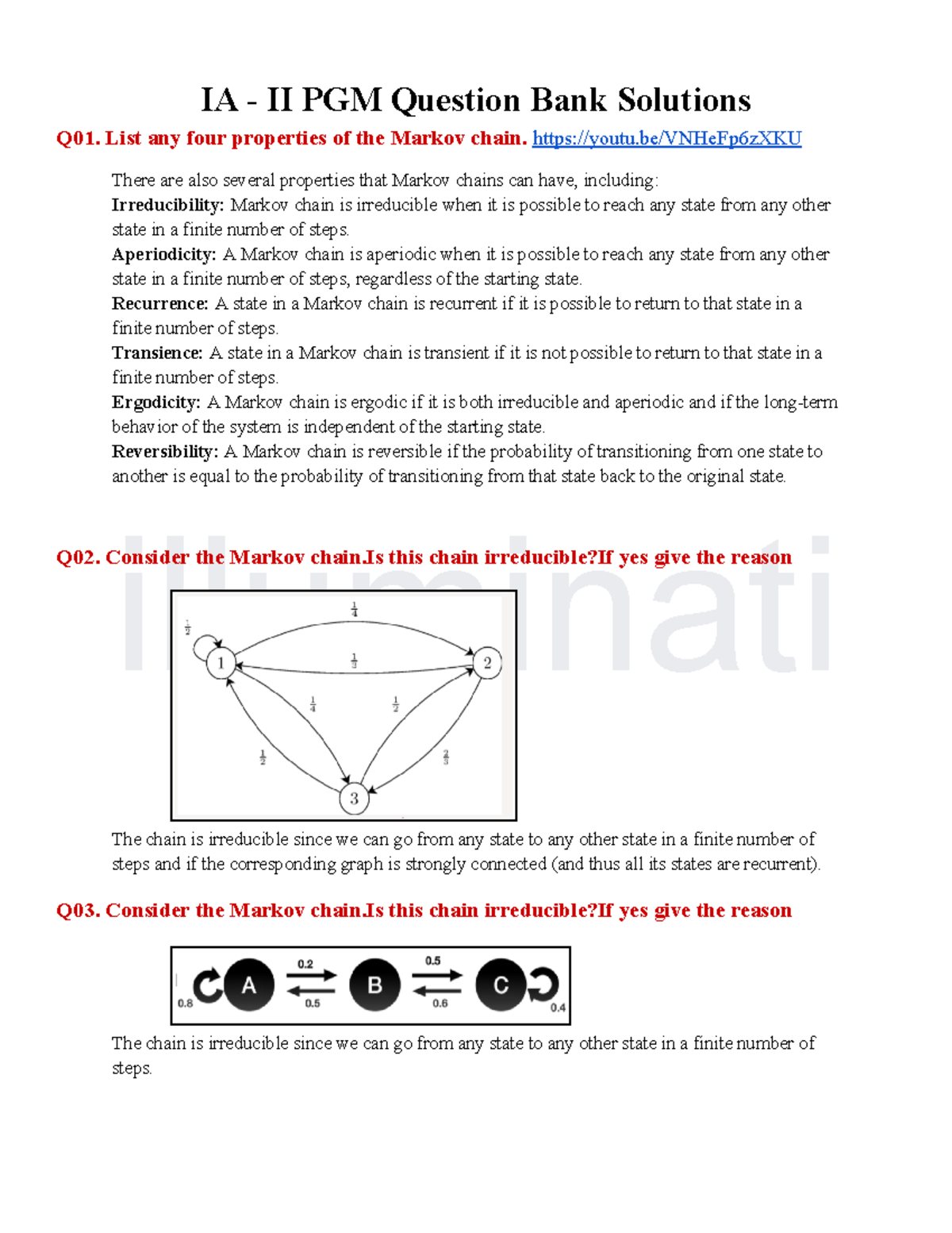 PGM IA2 QB @illuminati - nothing - illuminati IA - II PGM Question Bank Solutions Q01. List any ...