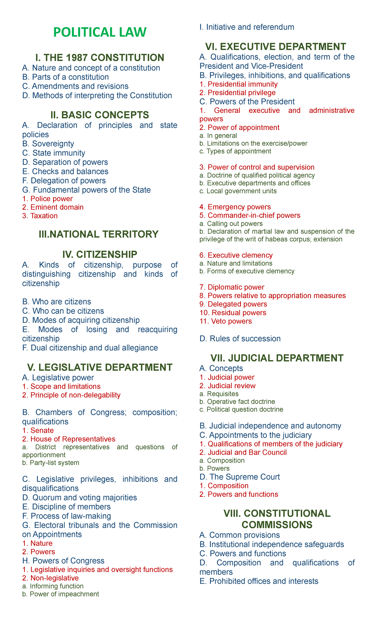 Syllabus Political Law and Labor - POLITICAL LAW I. THE 1987 ...