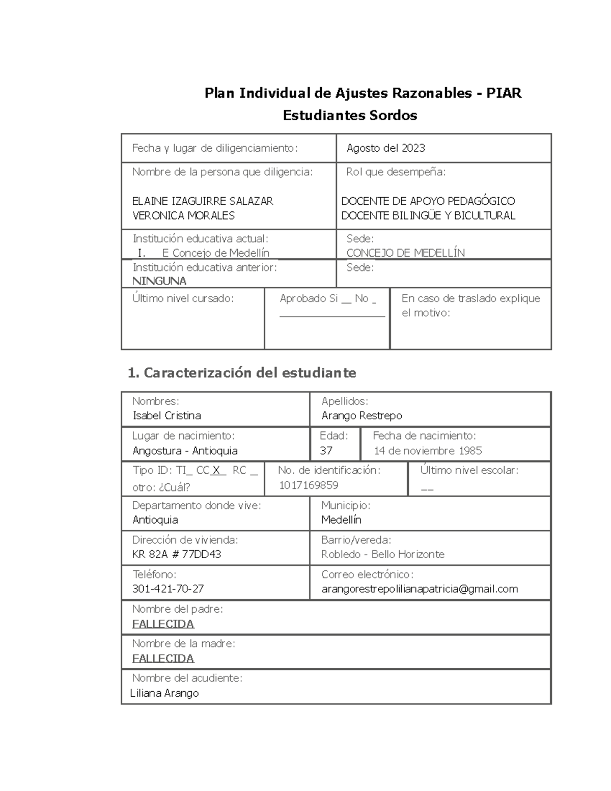PIAR - Sordos - El documento encuentran ejemplos del INSOR - del PIAR ...