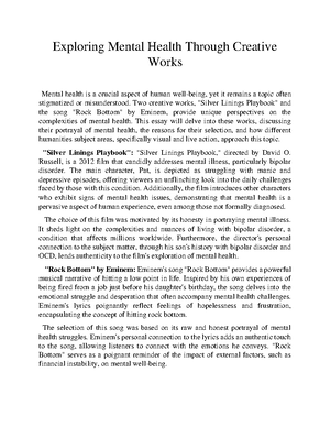 [Solved] Explain how the creative works encourage critical thinking ...