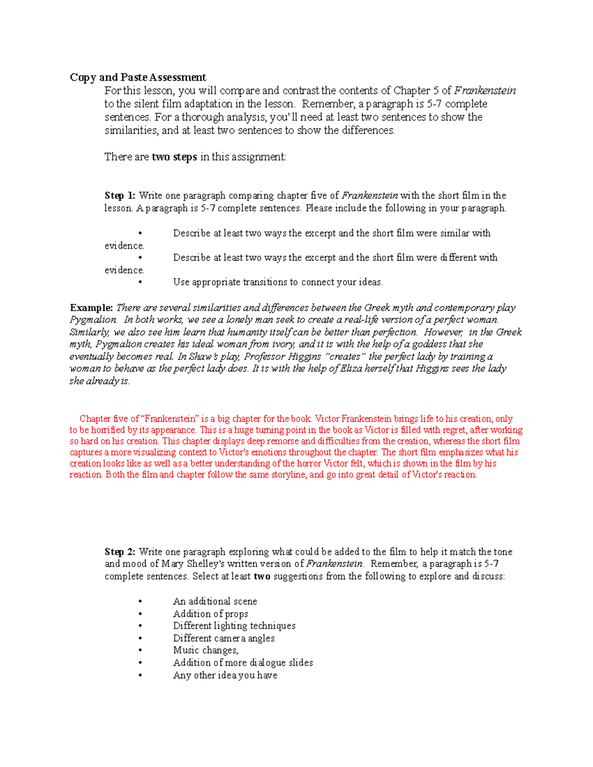 05 02 copy and paste assessment - Copy and Paste Assessment For this ...