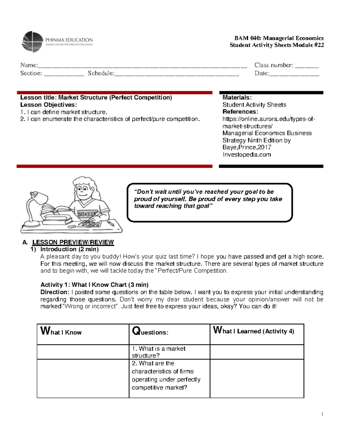 SAS#22-BAM040 - Student Activity Sheets Module # - Studocu