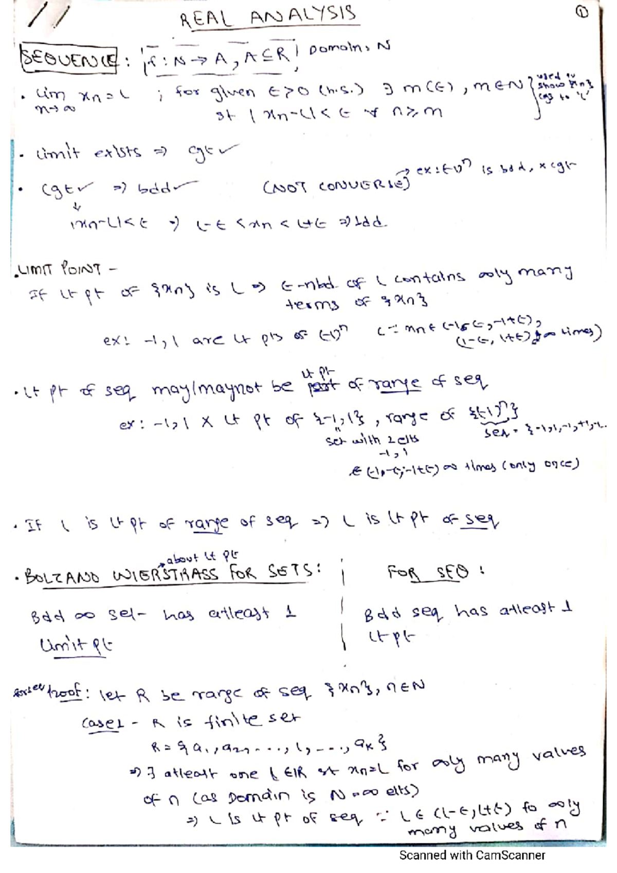Real Analysis - Mathematics hons - Studocu