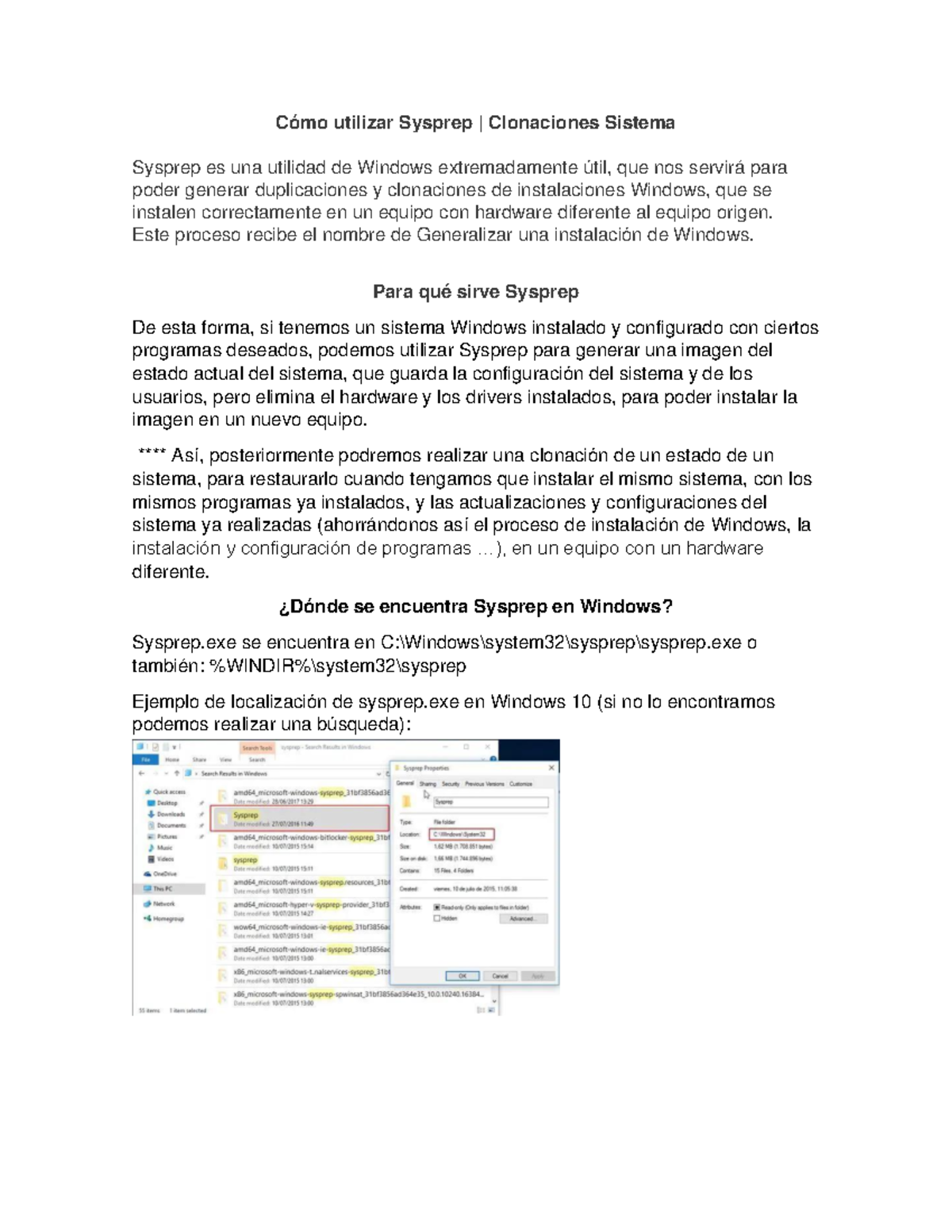 Cómo utilizar Sysprep - Este proceso recibe el nombre de Generalizar una instalación de Windows ...