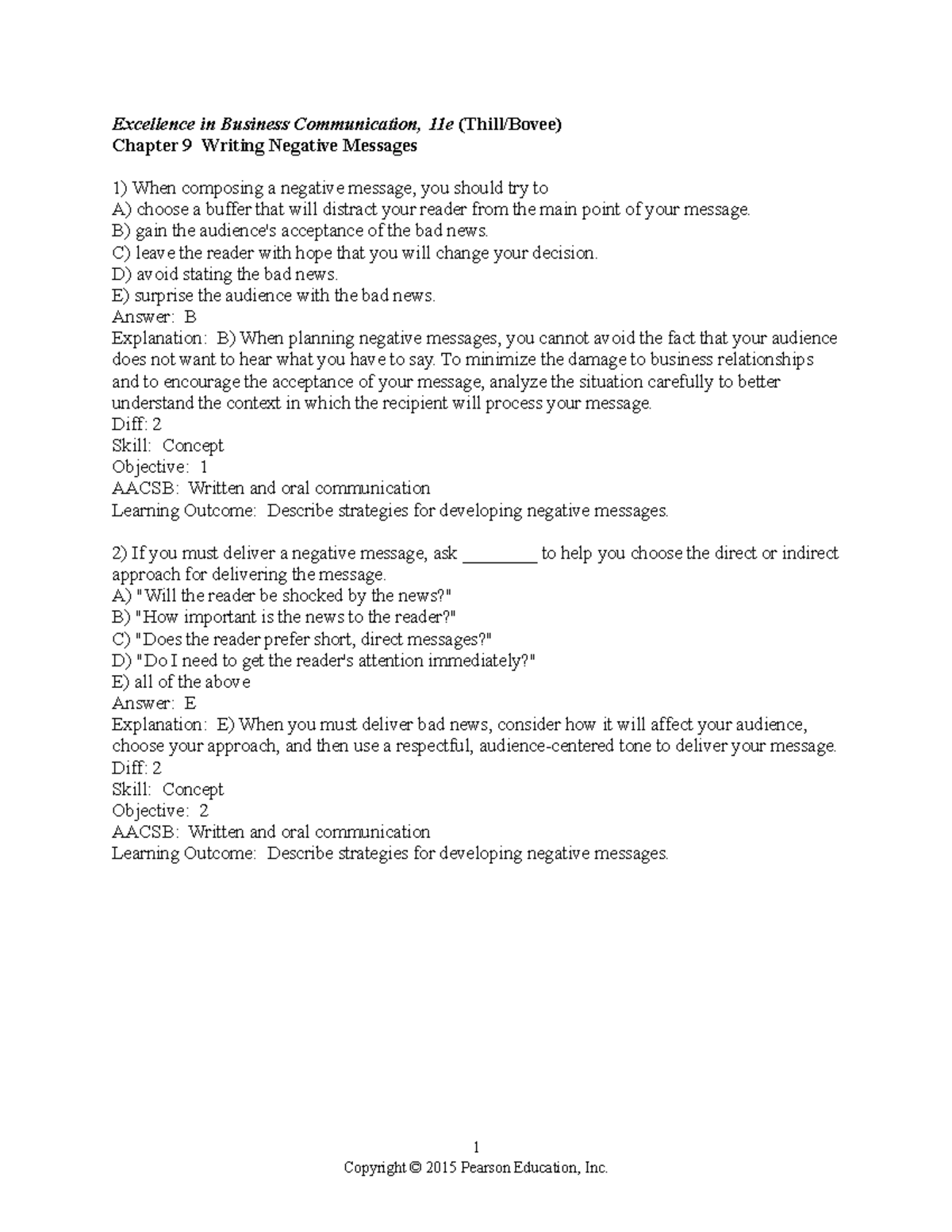 Thill ebc11 tb09 - adfas - Excellence in Business Communication, 11e ...