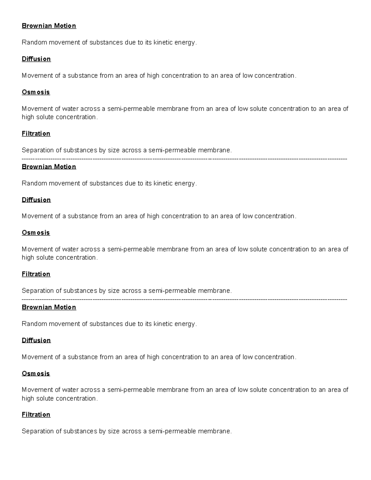 Definitions of particle movement - Brownian Motion Random movement of ...