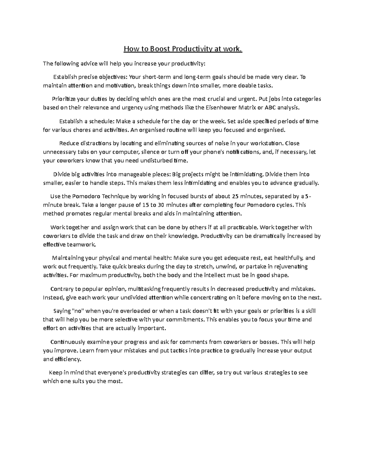 How to Boost Productivity at work - The following advice will help you ...