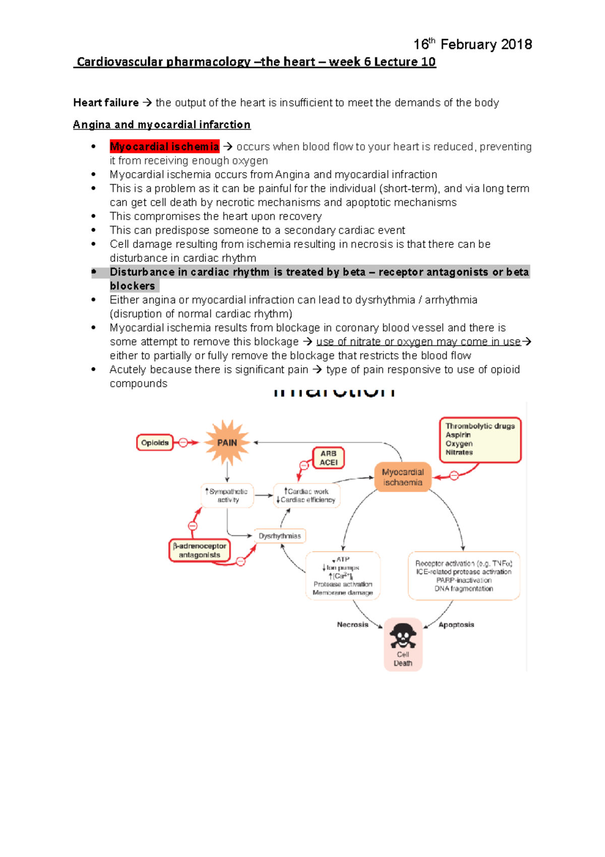 The heart - Lecture notes 3 - Cardiovascular pharmacology –the heart ...