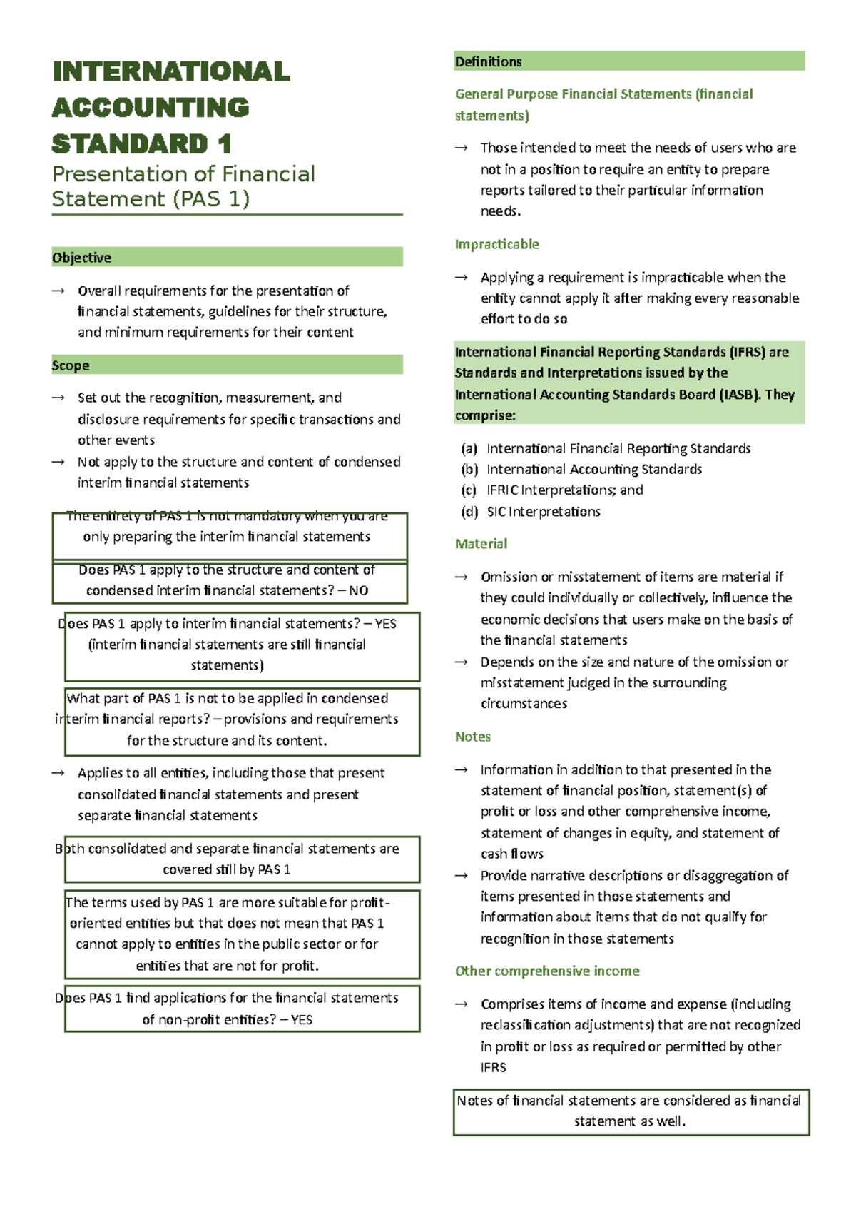 PAS 1 (notes) - nonee - Agricultural and Biosystems Engineering - Studocu
