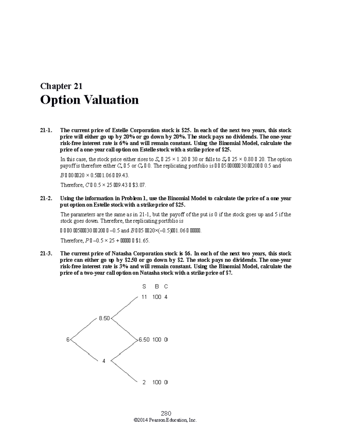BD3 SM21 - Option Valuation - Chapter 21 Option Valuation 21-1. The ...