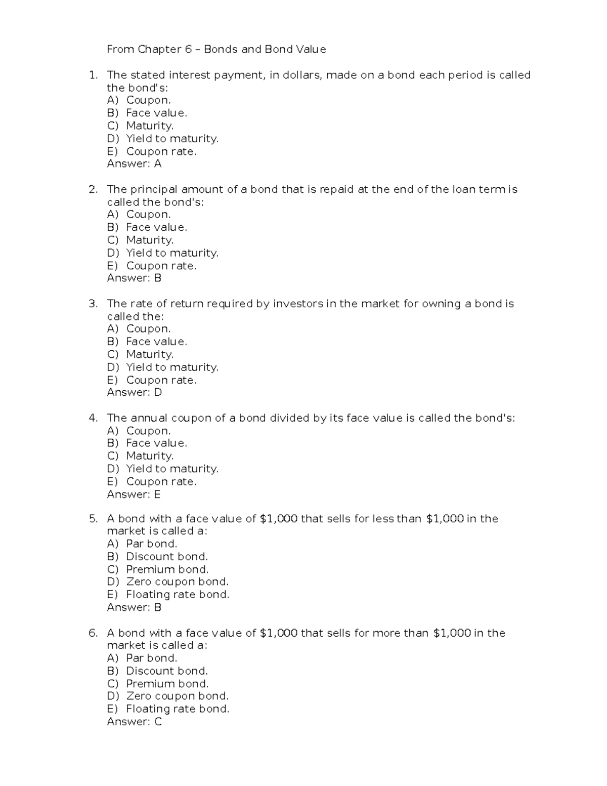File 4 - Bonds Finance - From Chapter 6 – Bonds and Bond Value The ...