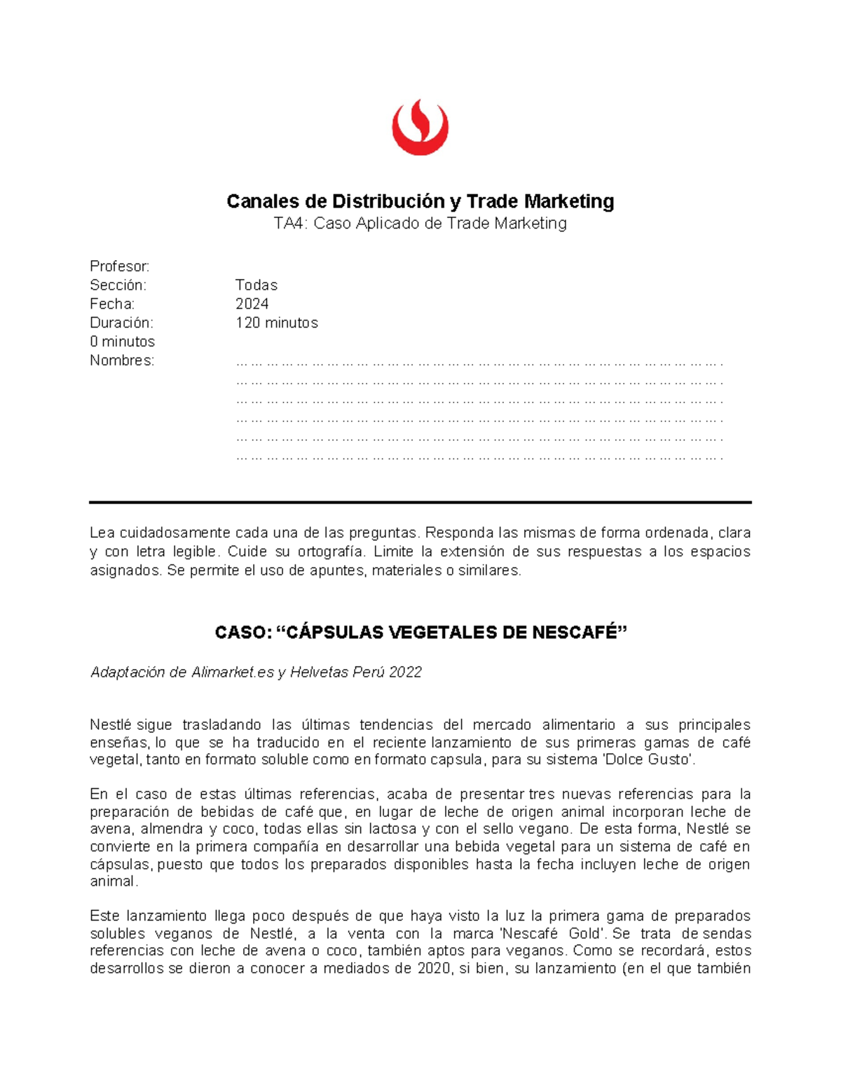 Ta4 2024 1 Nescafe Canales De Distribución Y Trade Marketing Ta4