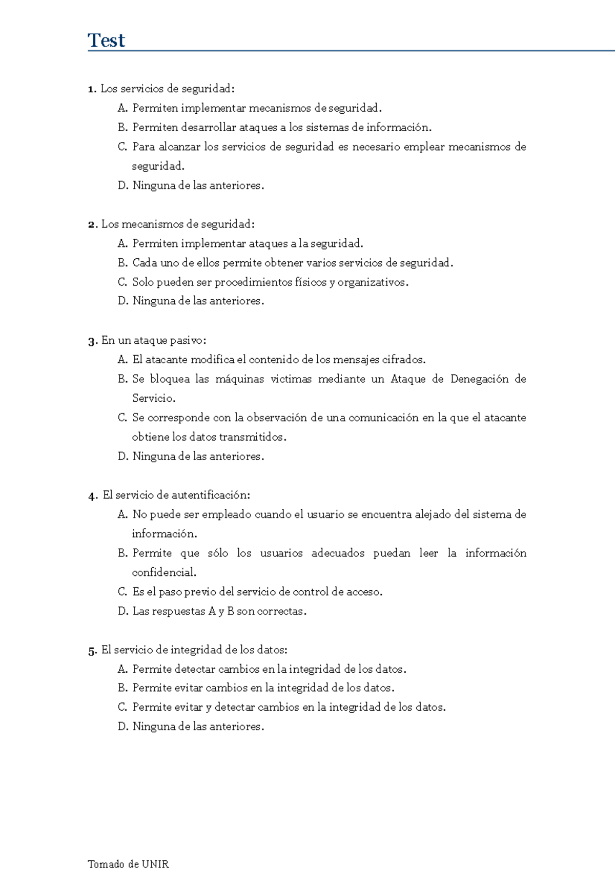 Testn Seguridadn OSI 44630 d841d68b92 - Test 1. Los servicios de ...