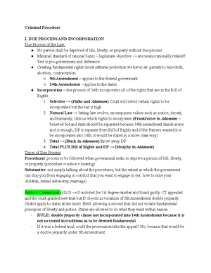 Criminal Procedure Spring 2020 - Criminal Procedure Exam. - a couple of ...