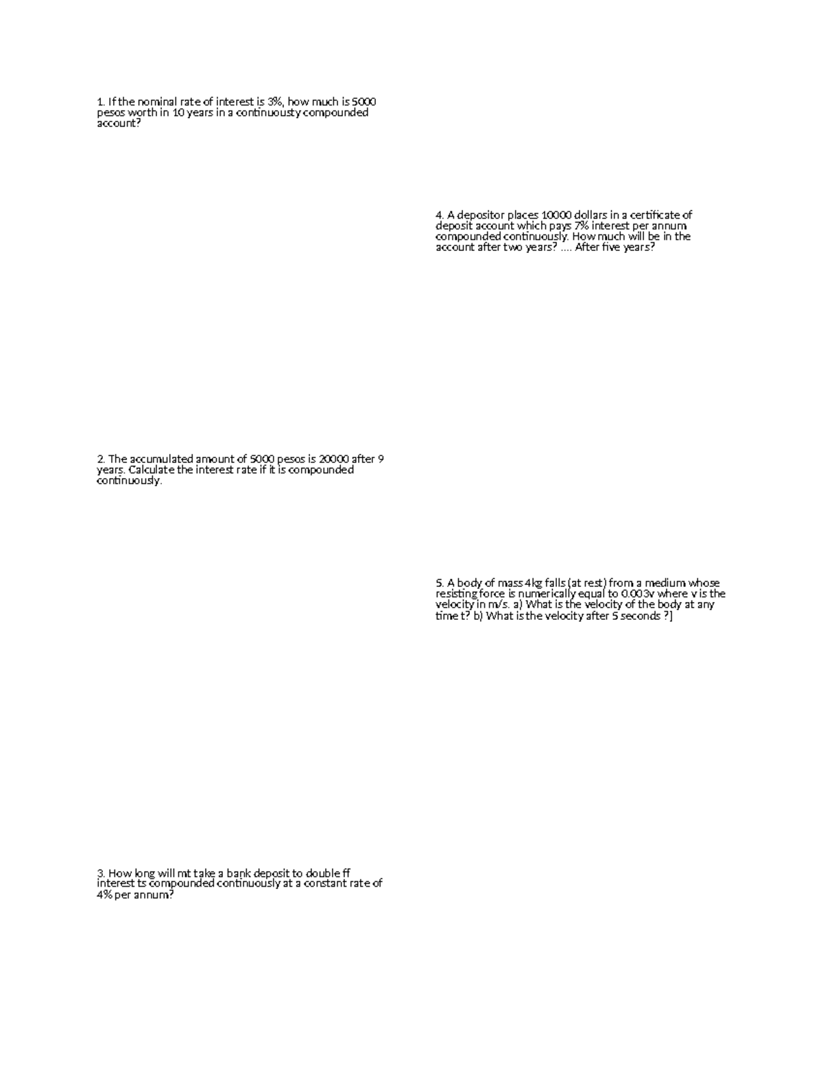 DE- Notes - Compiled problems in Application of First Order Derivative ...