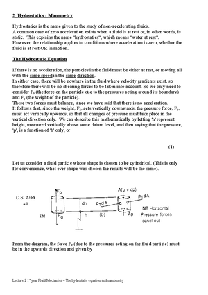 Tutorial-04 - Tutorial 4 - 4ENT1068/4AAD0027 Fluid Mechanics and ...