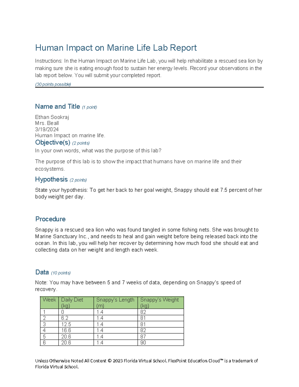 Human impact on marine life lab report - Human Impact on Marine Life ...
