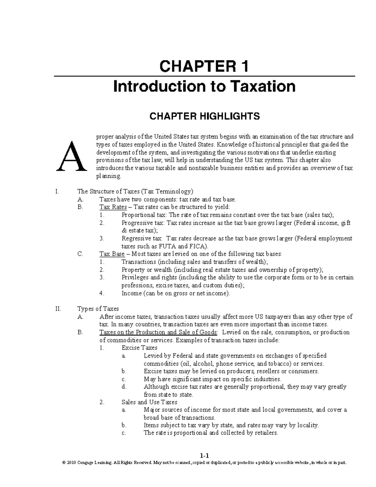 Chapter 1 Accounting Taxation - 1- CHAPTER 1 Introduction to Taxation ...