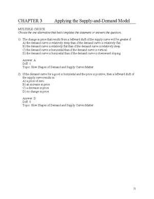 Tbch03 - Quiz - CHAPTER 3 Applying the Supply-and-Demand Model MULTIPLE ...