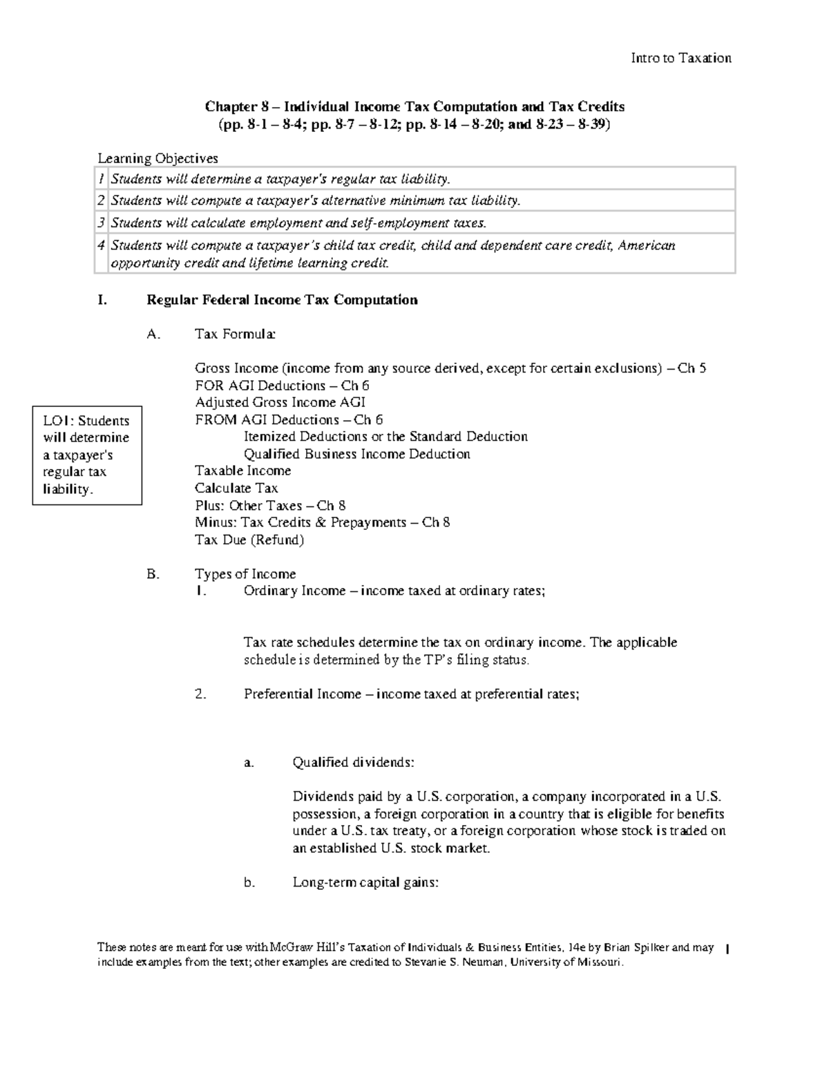 4353+2023+Ch8+Handout - These notes are meant for use with McGraw Hill ...