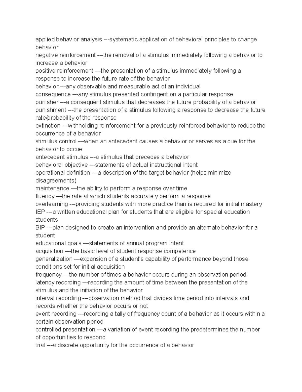 Safmeds - SPCE 309 - applied behavior analysis -systematic application ...