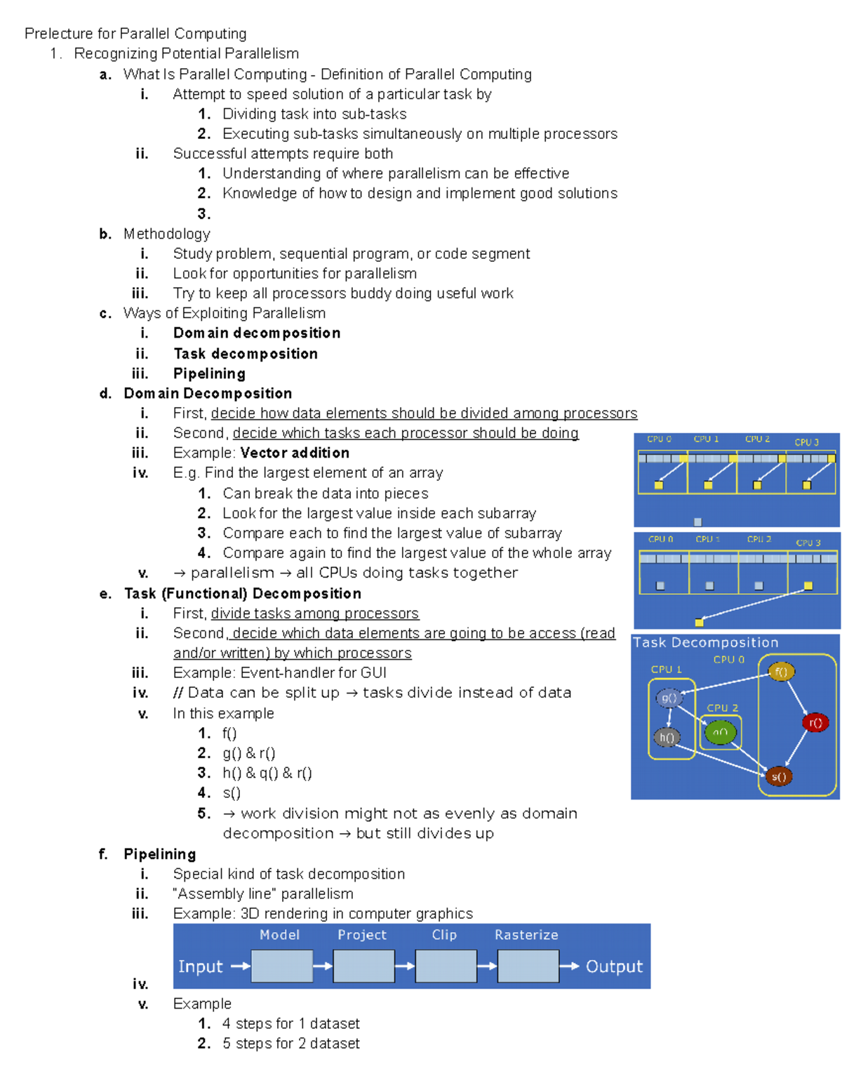 CS 33 Week7 Parallel Computing - Prelecture for Parallel Computing 1. Recognizing Potential ...