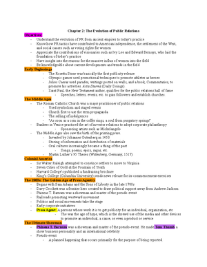 SCOM 260 (PR) Exam 1 Outline - What is PR? Chapter 1 THE PERCEPTION OF ...