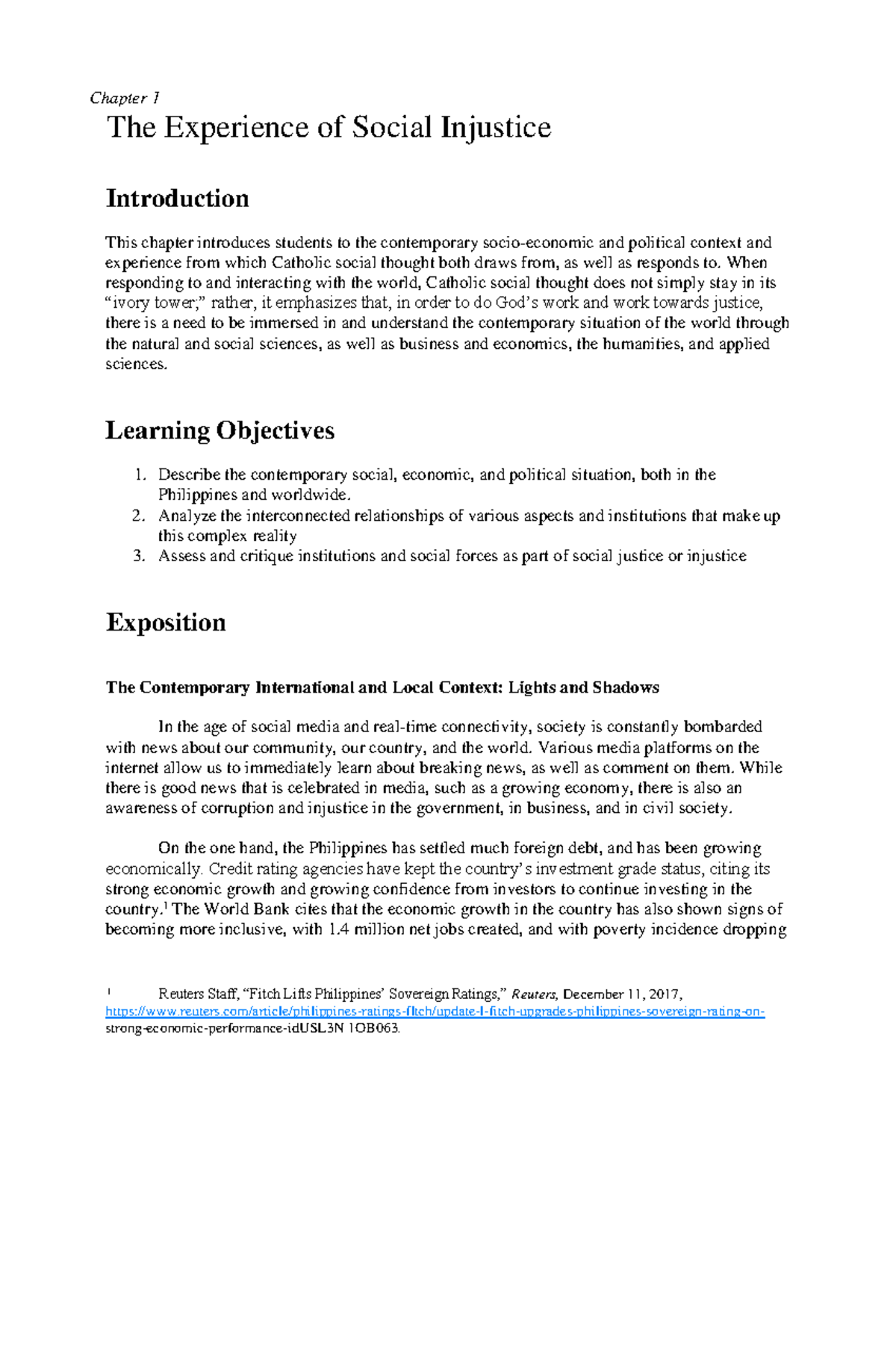 Chapter-1 The Experience of Social Injustice - Chapter 1 The Experience ...