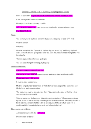 Newton Hearinng Notes - NEWTON HEARING NOTES SENTENCING IN CROWN COURT ...