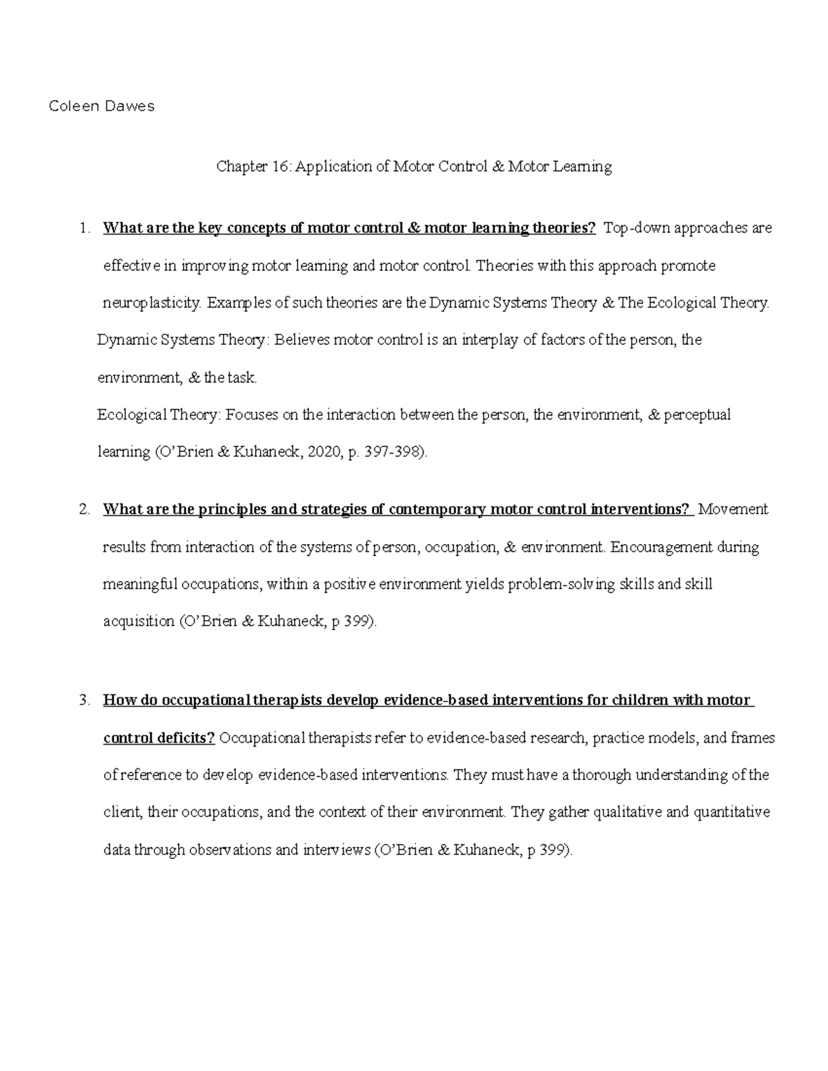 Collen Dawe Chapter 16 Guiding Questions - Coleen Dawes Chapter 16 ...