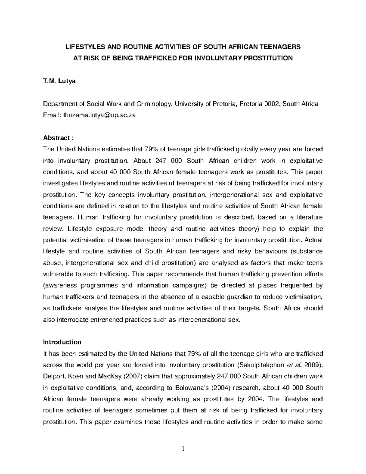 2010 Paper Lutya Lifestyles and routine actitivities of South African ...