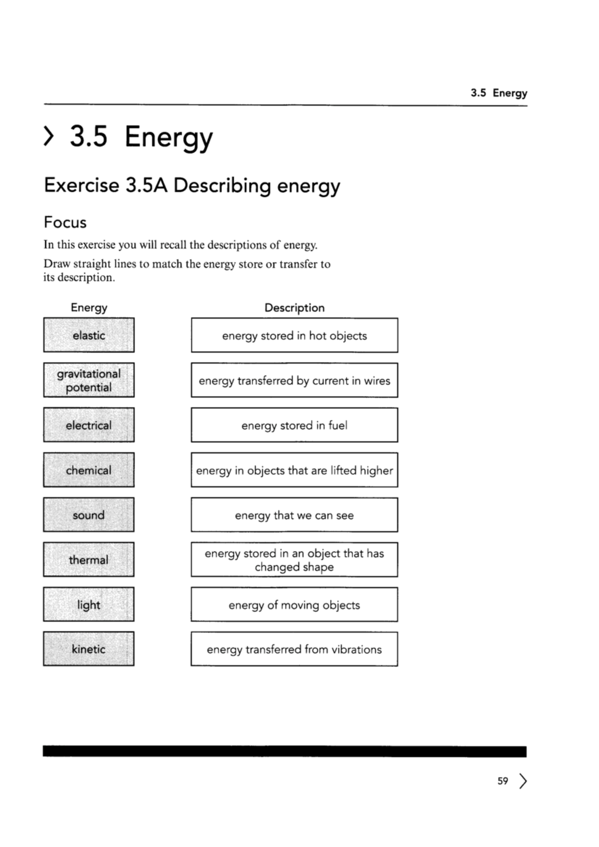 Cambridge Science Workbook 7 (Energy Worksheets) - 3 Energy 3 Energy ...