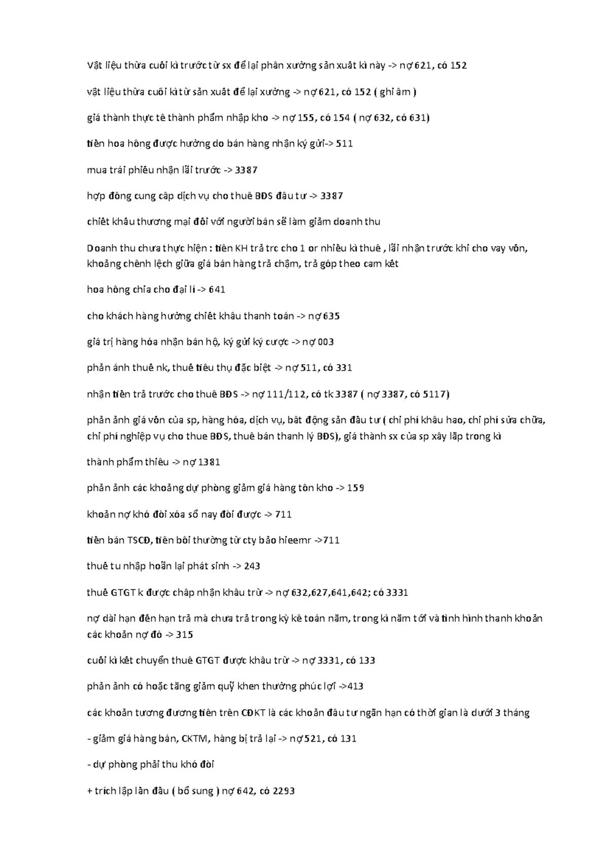 Ôn kế toán tài chính - dfdsff - V t li u thậ ệ ừa cuốối kì tr ước t ừ sx đ ể ạl i phân x ưởng s ...