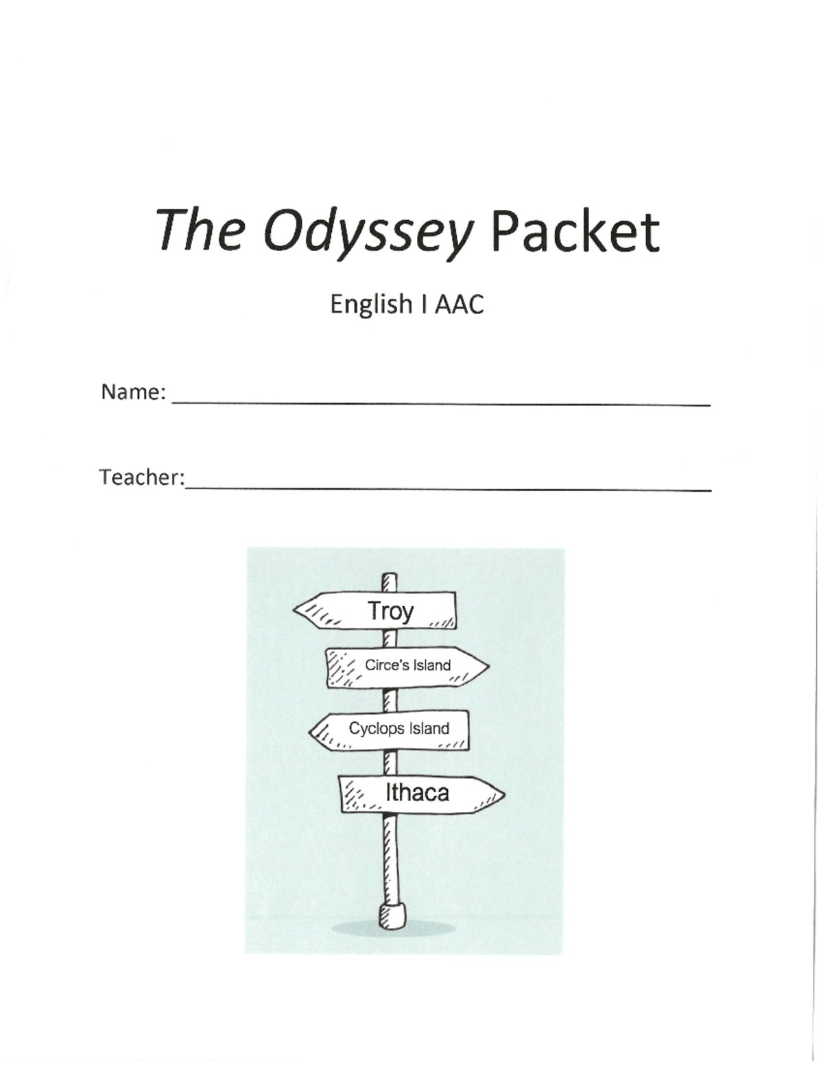 The Odyssey Packet 2022 AAC - The Odyssey Packet English I AAC me ...
