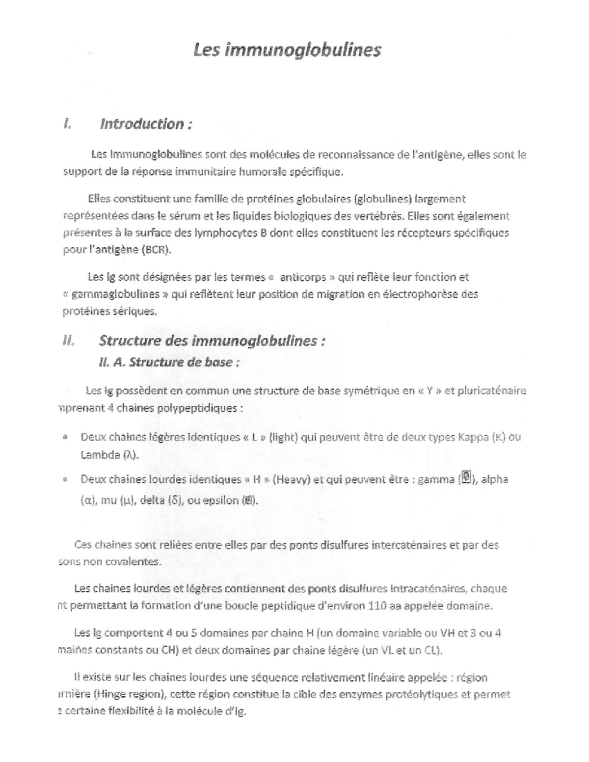 Immunoglobulines - cours Pharmacie - Studocu
