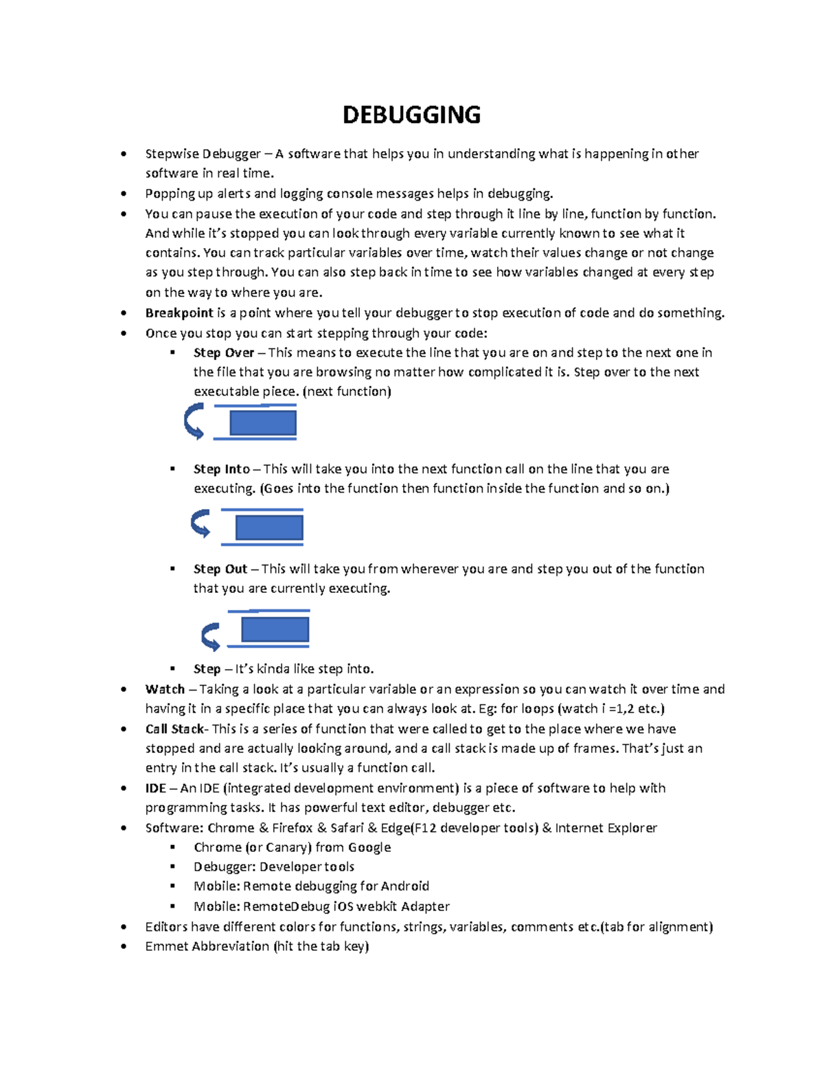 Debugging - DEBUGGING Stepwise Debugger – A software that helps you in understanding what is ...