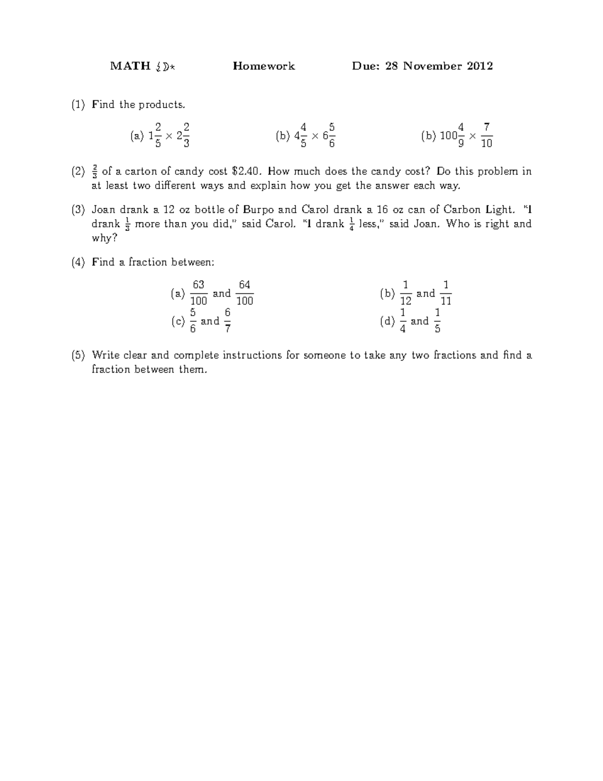 Hw12 - Homework assignment 12 - MATH %⋆ Homework Due: 28 November 2012 ...