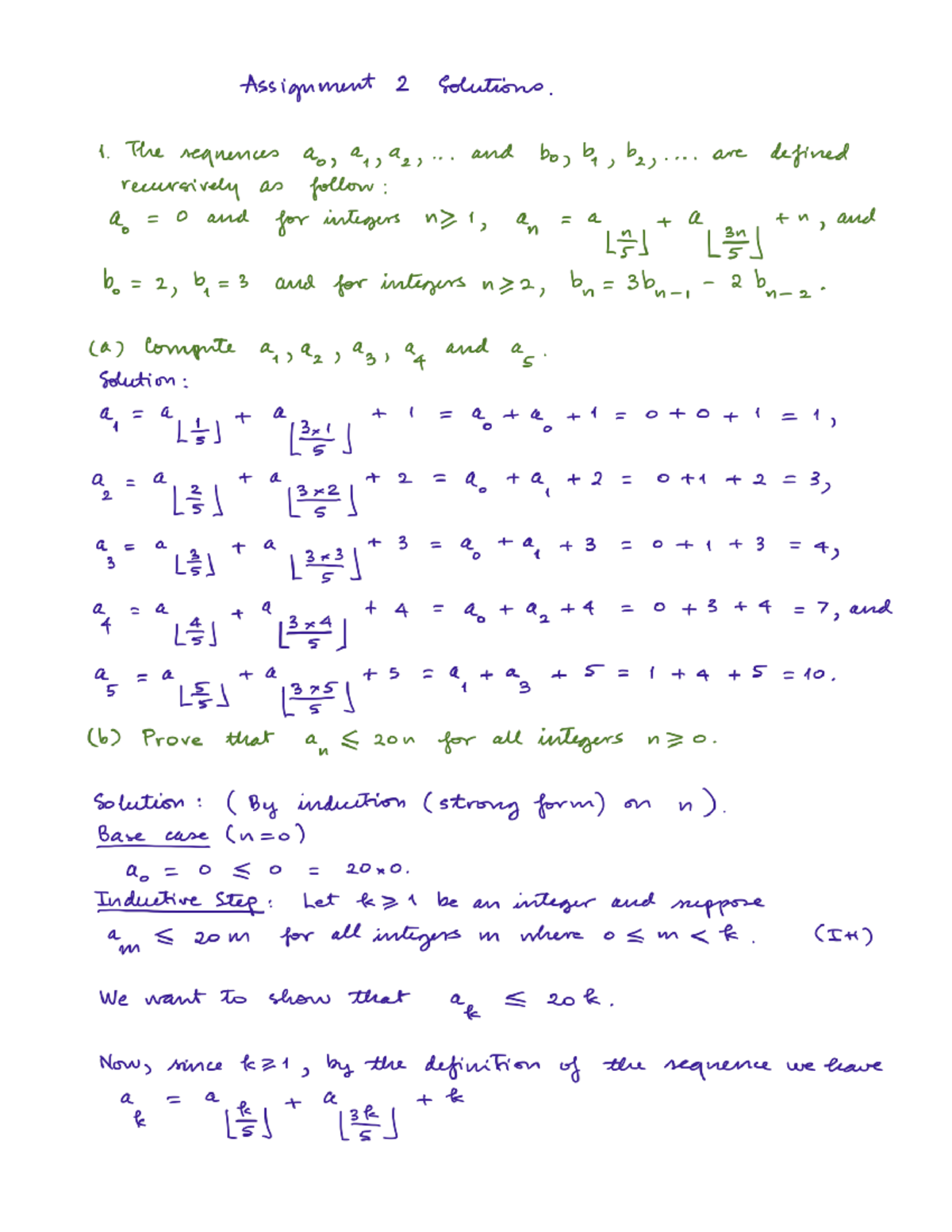 Assignment 2 Solutions - MATH 271 - Studocu