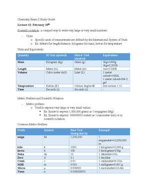 Chemistry Final Exam Study Guide - Chemistry 101 Final Exam Study Guide ...