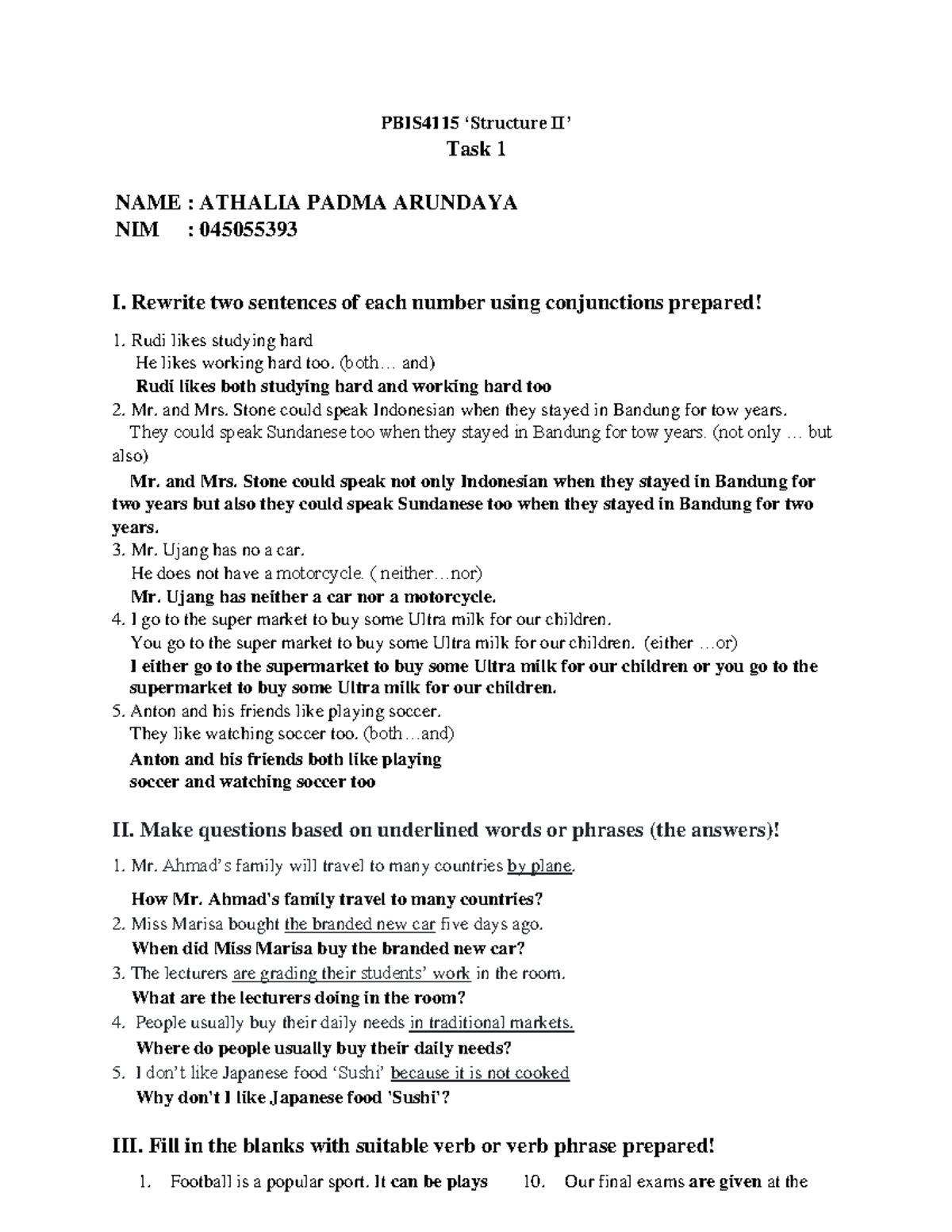 Athalia Padma Arundaya PBIS4115 ‘Structure II’ - PBIS4115 ‘Structure II ...