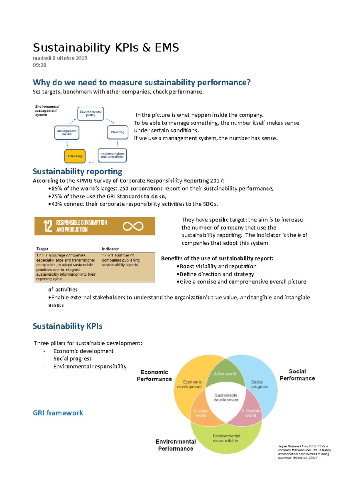 Sustainability KPIs & EMS - Sustainability KPIs & EMS martedì 8 ottobre ...