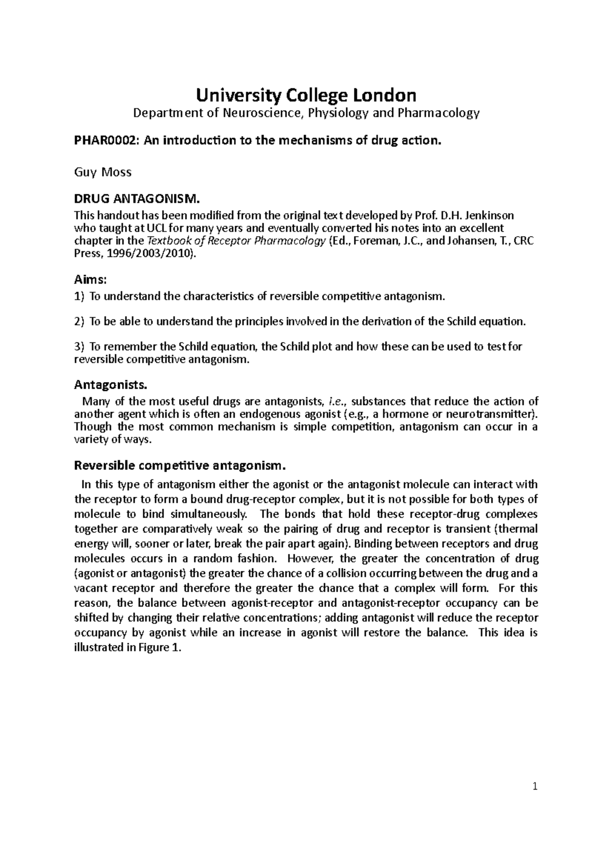 GM lectures 4 and 5 - lalala - University College London Department of Neuroscience, Physiology ...