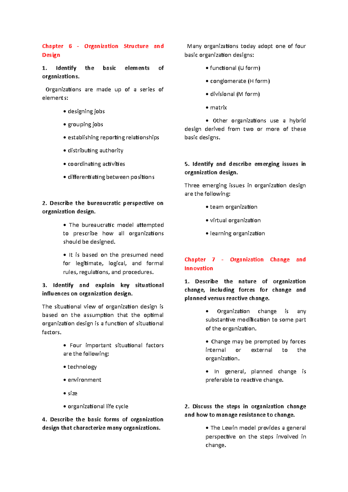 Chapter 6 - 12 MOT theories for nursing - Chapter 6 - Organization ...
