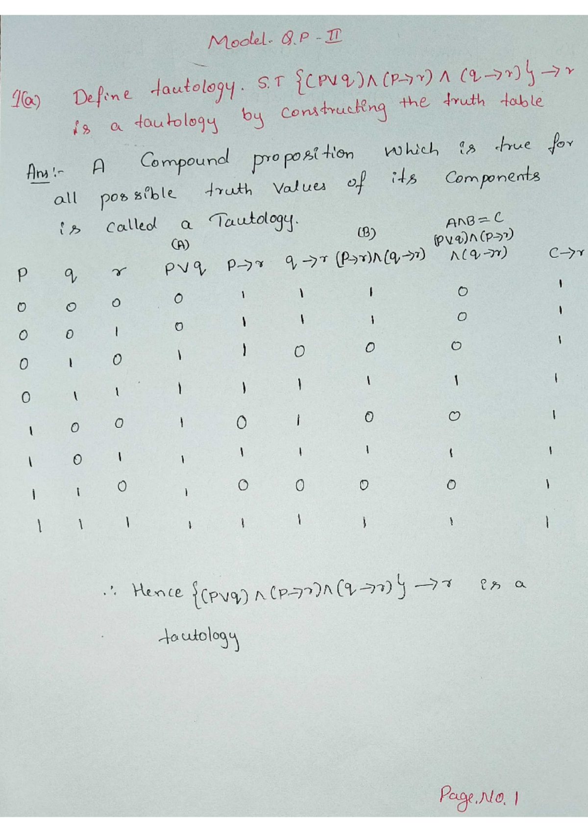 Set-II Solution M-IV - model question paper of MFC - Discrete mathematical structure - Studocu